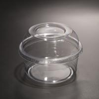 China Plastic Disposable Cup 117mm Flat Lid 500pcs Biodegradable Clear Drinking Cup for sale