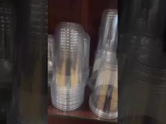 Plastic PS Disposable Cup With Lid For Juice In Party