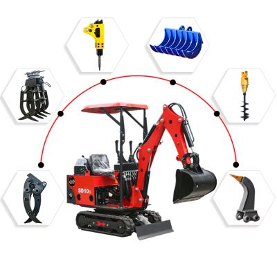 China Farms FREE SHIPPING CE/EPA/EURO 5 Wholesale China Mini Digger China 1 Ton Mini Small Excavators With Thumb Bucket For Sale for sale