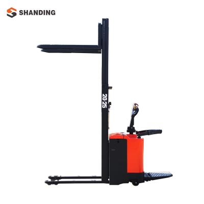 China Hotels Shanding Economic Lifting Height 3m Loading 1.5ton Walkie Stacker Electric Pallet Stacker for sale