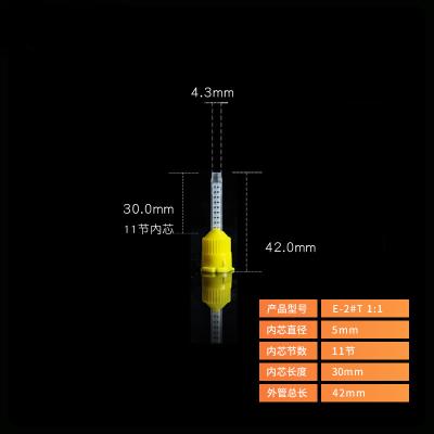 China Intraoral Mixing Tips Dental Static Mixed Tude  Dynamic Mixer Mixed Head 2#T 1:1 for sale
