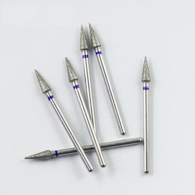 China Diamond Coated Burr Set Polishing HP Low Speed Burr Grinding Polishing Needle Shape Head for sale