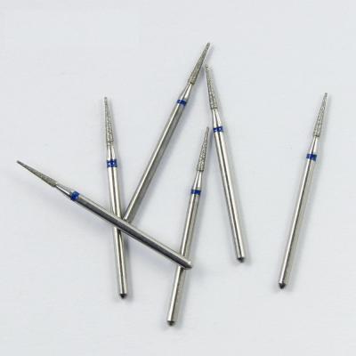 China Diamond Coated Burr Set Polishing HP Low Speed Burr Grinding Polishing Needle Shape Head for sale
