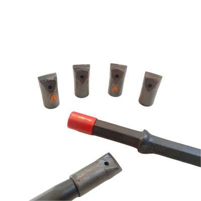 China H22 Drill Rod With 7° Chisel Bit , High Strength Alloy Steel , Tungsten Carbide Insert For Zero Slip Fit Drilling for sale