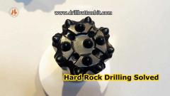 Heavy Rock Drilling Solution : 77mm T38 Threaded Button Bit High Wear Resistance