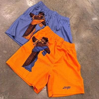 China Customized Labels Men's 2 Piece Mesh Shorts Custom Shirt and Shorts Set in 100% Cotton for sale