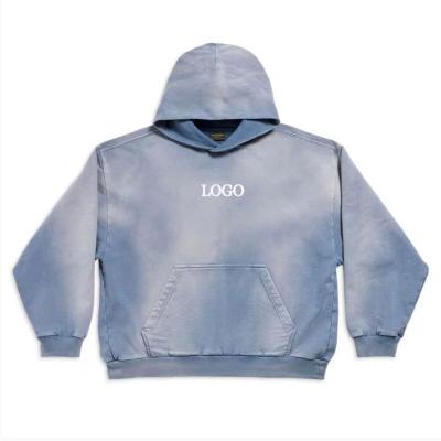 China Vintage de gran tamaño cortado Sol Fade Tie Dye Acid Wash Hoodie de calle personalizado de hombre en venta