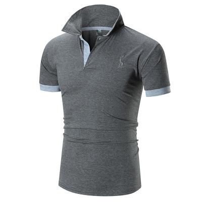 China Knitted Fabric Custom Logo Plain Casual Golf Cotton Polyester Polo Shirts T-shirt For Men for sale