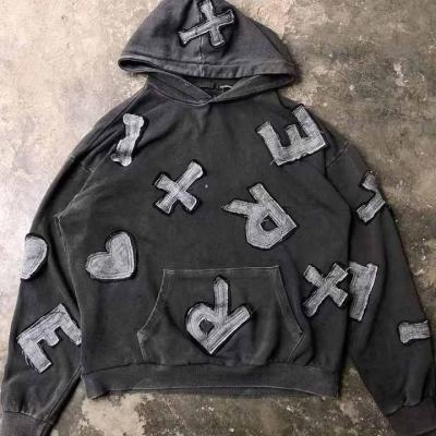 China Detección de agujas Sí ropa callejera personalizada Aplicación de bordado con capucha para hombres en venta