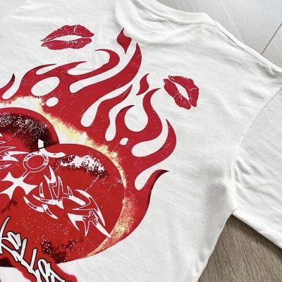 Cina Disegno estivo 2024 Peso pesante cotone Dtg stampa T-shirt unisex per uomini stile hip hop in vendita