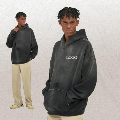China Custom Mens 360 Gsm Francés Terry Hoodie en blanco de gran tamaño con soporte Diseño gráfico en venta
