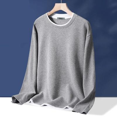 Cina Collare O-Neck Custom Uomo Fleece T-shirt calda spessa con cotone morbido e Slim Fit in vendita
