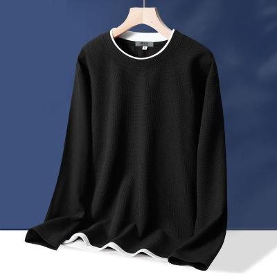 Cina Collare O-Neck Custom Uomo Fleece T-shirt calda spessa con cotone morbido e Slim Fit in vendita
