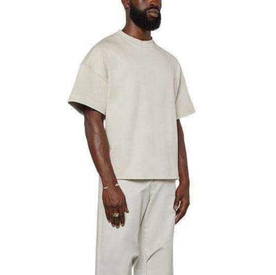 Cina Stile Hip Hop 300gm 100% cotone Uomo Custom Drop Spalla Oversized T-Shirt Boxy tagliato in vendita