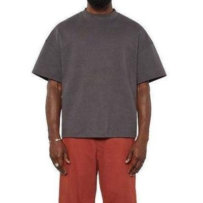 Cina Stile Hip Hop 300gm 100% cotone Uomo Custom Drop Spalla Oversized T-Shirt Boxy tagliato in vendita