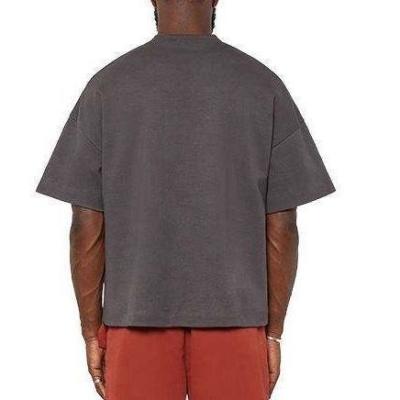 Cina Stile Hip Hop 300gm 100% cotone Uomo Custom Drop Spalla Oversized T-Shirt Boxy tagliato in vendita
