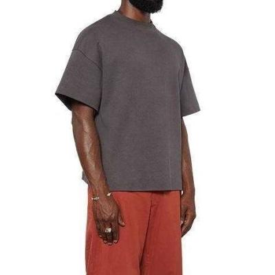 Cina Stile Hip Hop 300gm 100% cotone Uomo Custom Drop Spalla Oversized T-Shirt Boxy tagliato in vendita