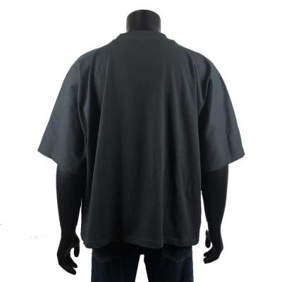 Cina Dispositivo di rilevamento degli aghi pesante 250 gsm di cotone T-shirt maschile con collo finto Oversized in vendita
