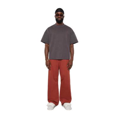 Cina Dispositivo di rilevamento degli aghi pesante 250 gsm di cotone T-shirt maschile con collo finto Oversized in vendita