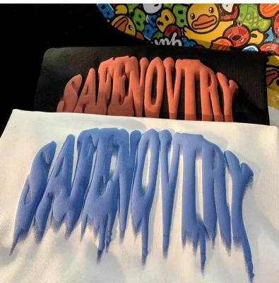 Cina Logo personalizzato T-shirt stampato in carta stampata 3D in cotone Supima per abbigliamento da strada maschile in vendita