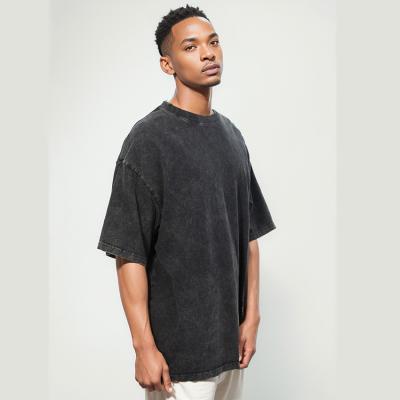 Cina Maglietta personalizzata 260 gsm 100% cotone Streetwear Hip Hop Acid Blank Wash Magliette d'epoca in vendita