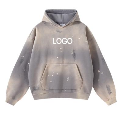 Китай Спрей-окрашенные унисексные капюшоны больших размеров по заказу 450GSM 100% хлопчатобумажные толстые французские Terry Fleece продается