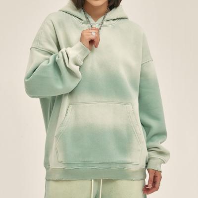 China Vintage Homem lavado e desbotado oversized Hoodie com Custom 2023 Spray Process Dyeing à venda