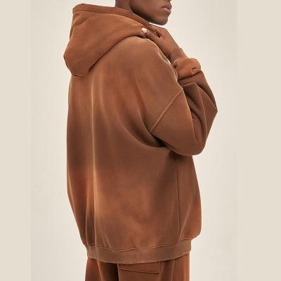 China Vintage Homem lavado e desbotado oversized Hoodie com Custom 2023 Spray Process Dyeing à venda