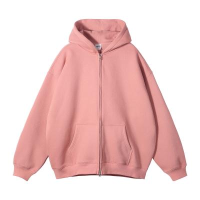 Cina In autunno inverno suede 350G doppia testa zip cappuccio Cardigan zip colletto maglietta in vendita