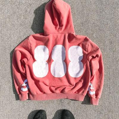 Cina Etichette personalizzate Cappuccini maschili unisex Logo personalizzato Streetwear Vintage Terry francese in vendita