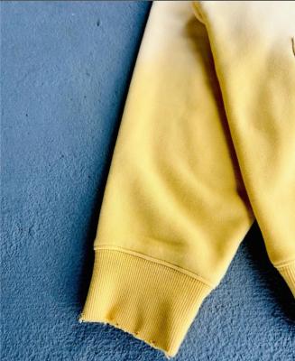 Cina Abbigliamento da strada personalizzato Pesante 500 grammi 100% cotone Acido Lavaggio solare sbiadito Zip Up Hoodie Uomini con tasche di cerniera in vendita