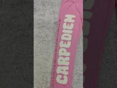 Op maat gemaakte logo-appliqué borduurpatch distressed jogger sweatpants baggy broek met wijde pijpen heren