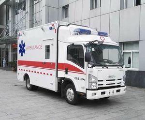 China Japan Isuzu First Aid 4X4 Emergency ICU Ambulance for Patients Monitoring for sale