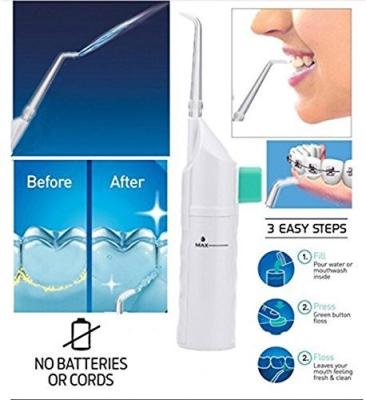 China Hand pump power floss oral irrigator water flosser for sale