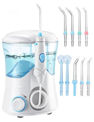 China 600ml Large Water Tank Multiple Jet Tips Dental Water Jet Water Pick Irrigator for sale