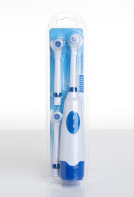 China AA Battery Powered Electric Toothbrush Oscillation Toothbrush with Replacement Brush Head for sale