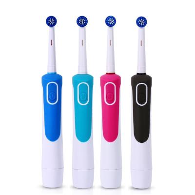 China Multiple color battery powered electric toothbrush with handle compatible with oral b replacement heads for sale