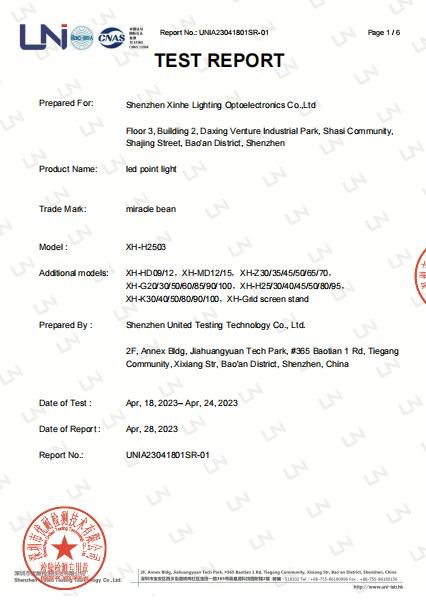UL94 - Shenzhen Xinhe Lighting Optoelectronics Co., Ltd.