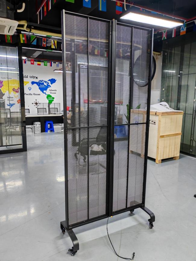 Full Color Flexible LED Grille Screen installation example