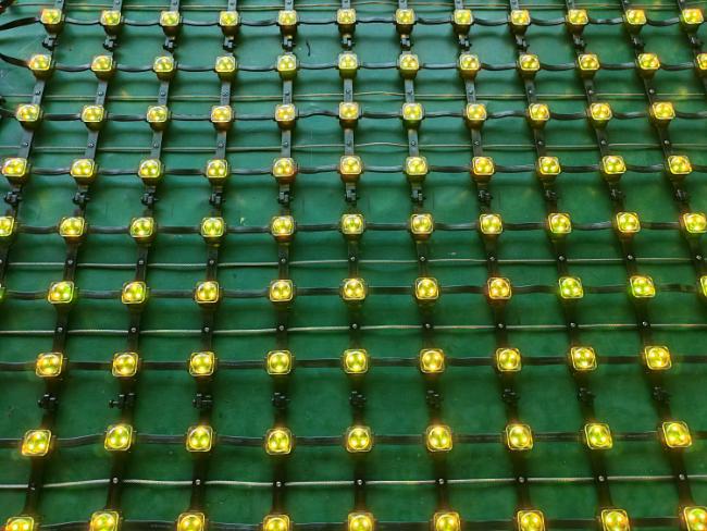 LED Mesh Screen flexible display demonstration