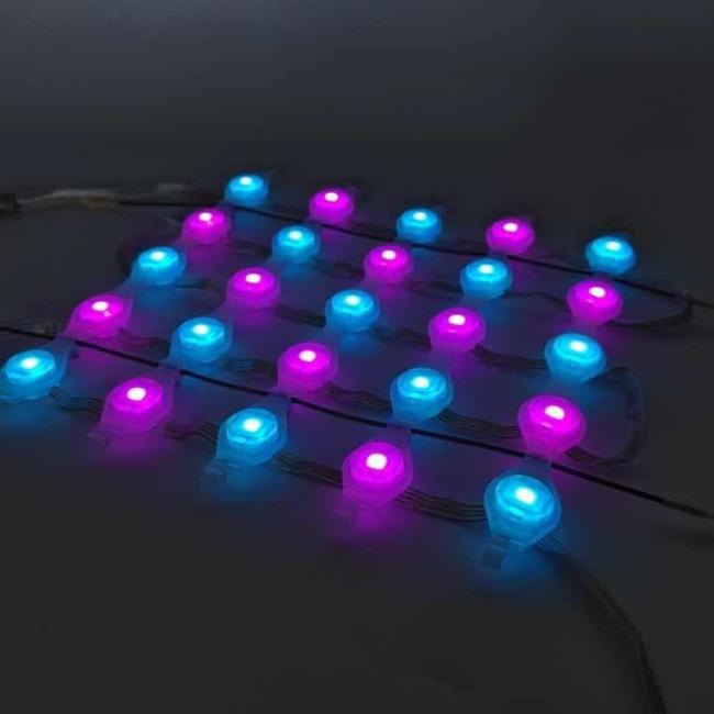 LED Mesh Display showing vibrant colors