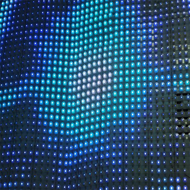 Outdoor LED Curtain Screen P31 Waterproof Programmable DMX512 Flexible LED Mesh Screen Architectural Lighting and Advertising Display