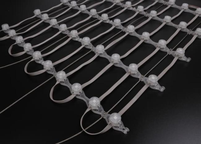 Close-up view of SMD5050 LED Mesh Screen