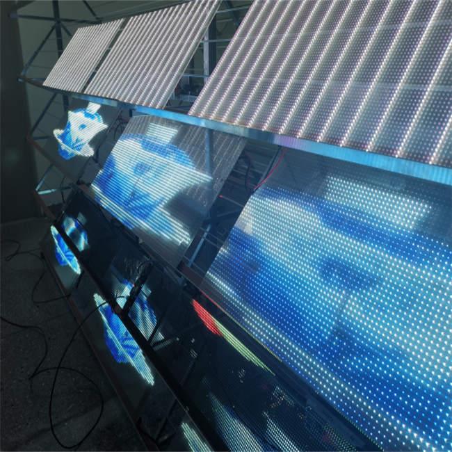 P4 DC5V Transparent LED Display Screen side view