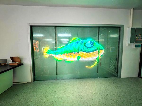 P20 LED Transparent Film Screen in operation
