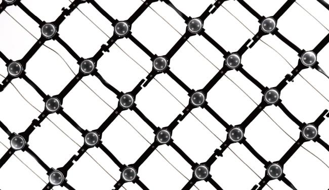 Close-up of RGB LED pixel display