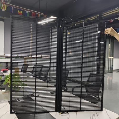 High Transparency LED Grille Screen installation example