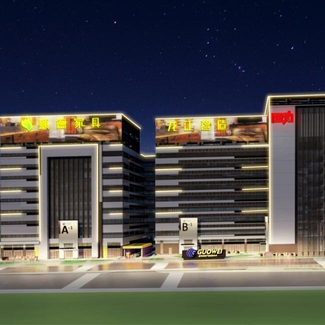 Flexible LED mesh curtain displaying RGB colors