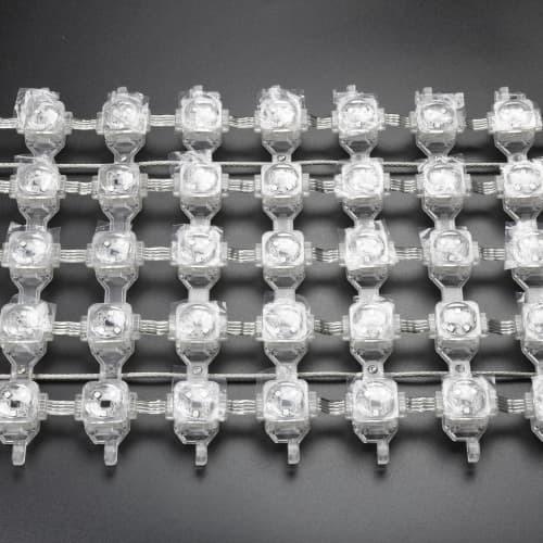 12V IP67 Waterproof RGB Flexible Mesh Screen LED Point Light - Front View