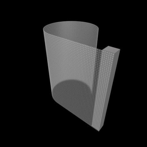 Close-up view of LED Transparent Film Screen